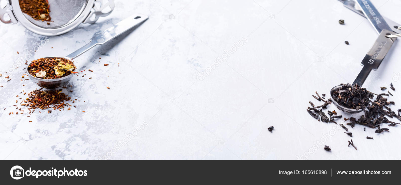 Background with different types of tea leaves Stock Photo by ©IMelnyk ...