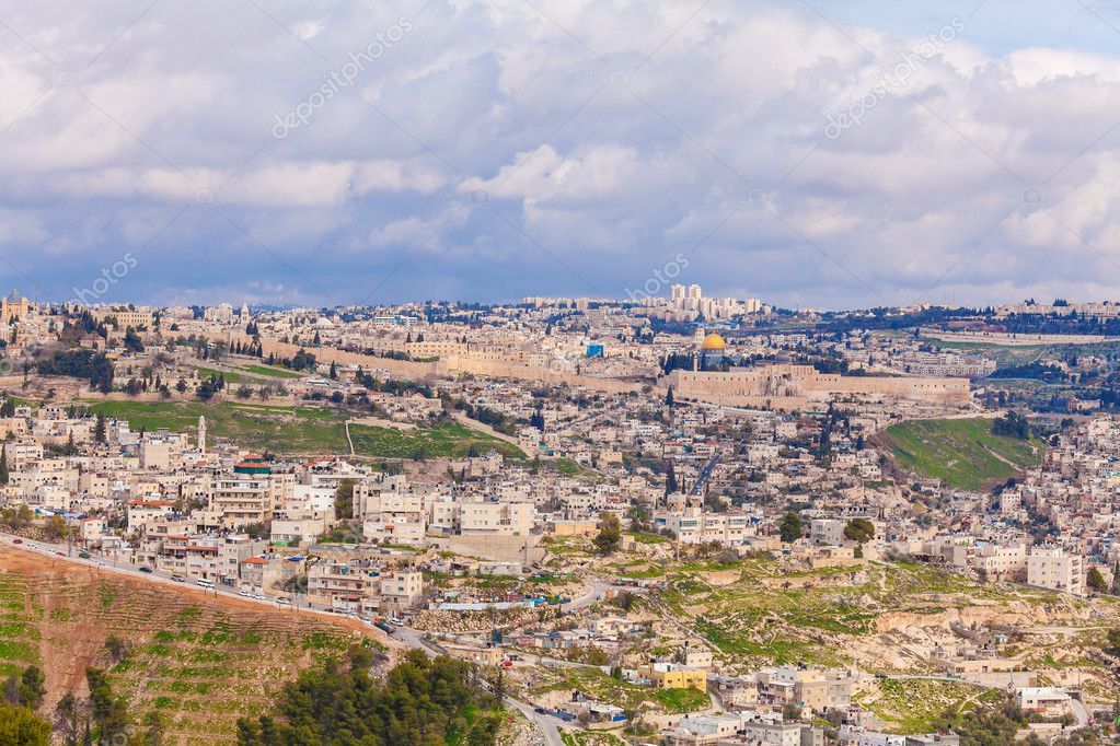 Jerusalem Old City and Temple Mount Stock Photo by ©Rostislavv 125061642