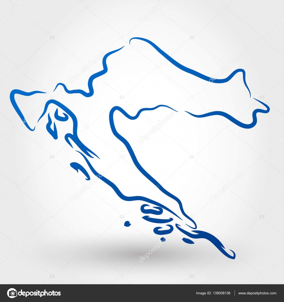 Croatia outline map ⬇ Vector Image by © mdesignstudio | Vector Stock ... Croatia outline map ⬇ Vector Image by © mdesignstudio | Vector Stock ...