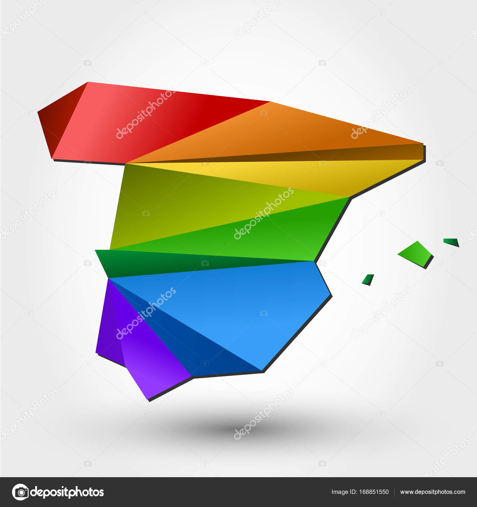 Colorful Spain map Stock Vector by ©mdesignstudio 168851550