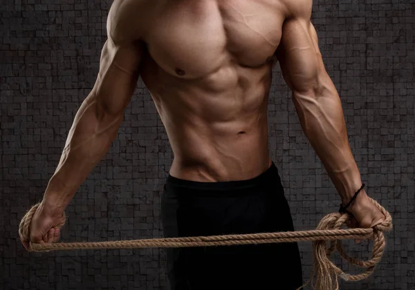 Upper body man posing bodybuilder - Stock Image - Everypixel