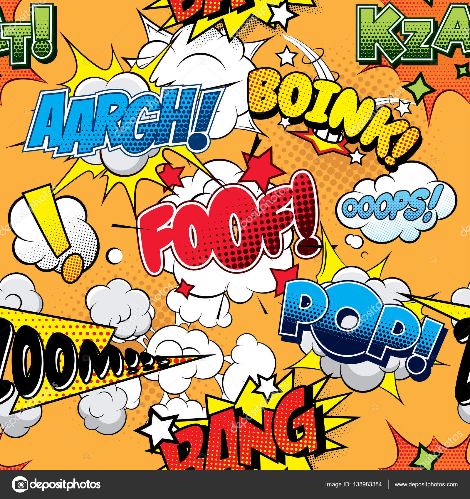 Foof Seamless comics background Stock Vector Image by ©Max_776 #138983384