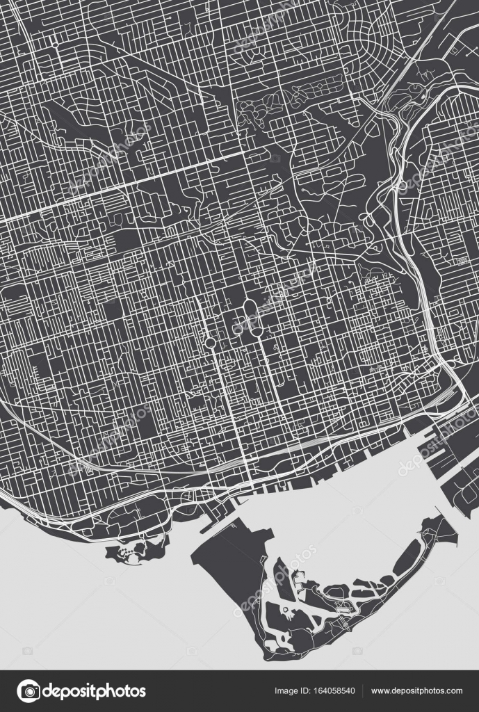 Toronto city plan, detailed vector map Stock Vector by ©Max_776 164058540