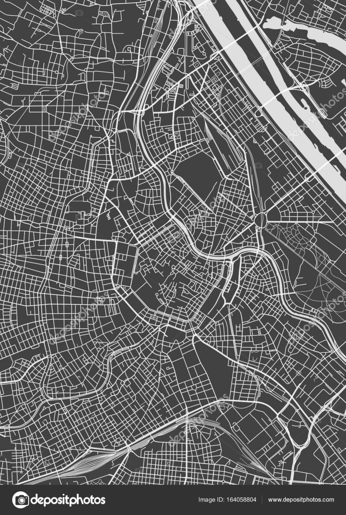 Viena plano de la ciudad, mapa vectorial detallado Stock Vector by ©Max ...