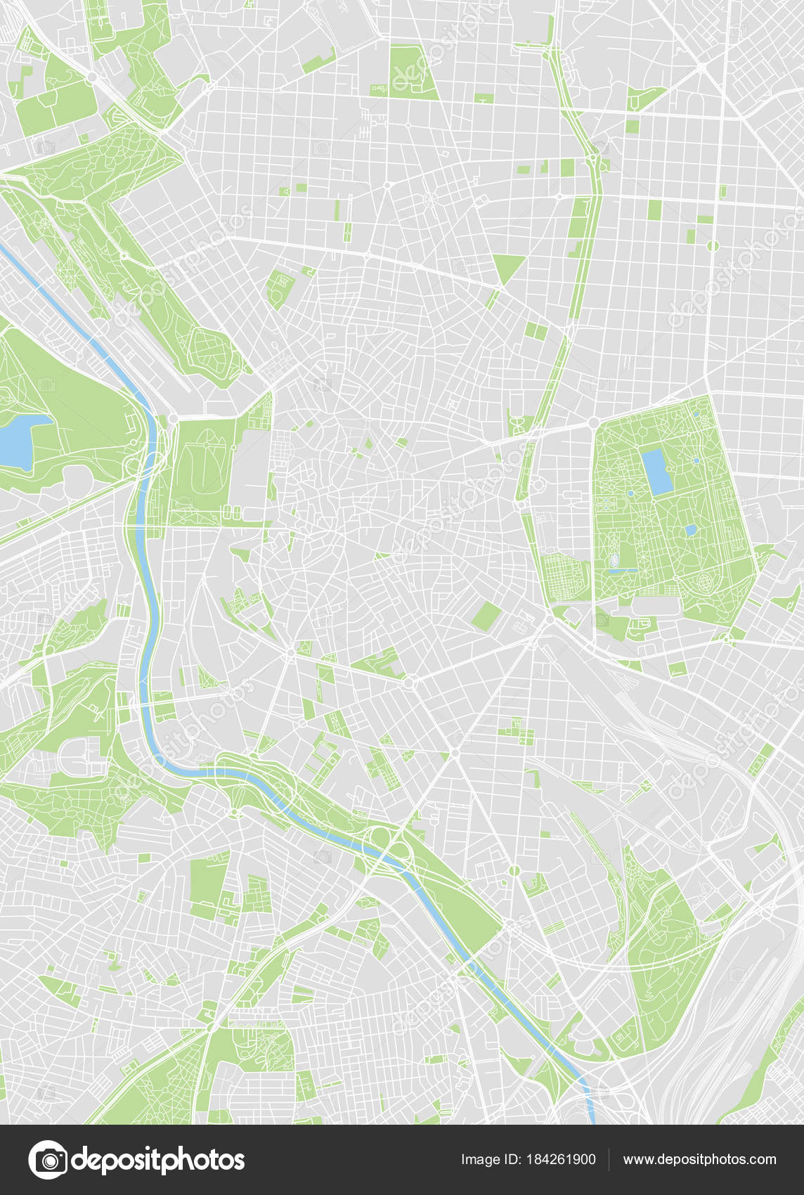 Madrid Colored Vector Map Stock Vector Image by ©Max_776 #184261900