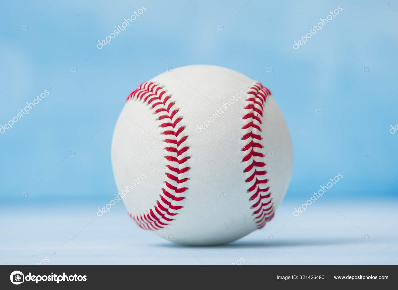 Baseball Ball Blue Background Team Sport — Stock Photo © sportoakimirka ...
