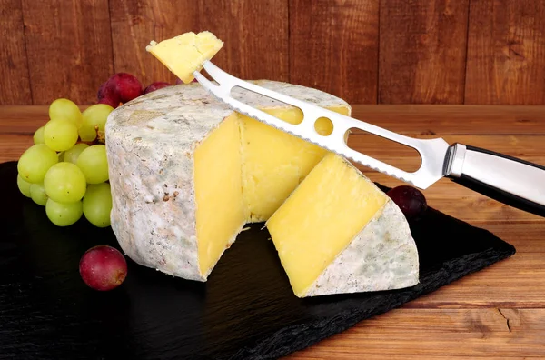 Cave Aged Farmhouse Cheddar Cheese Cheese Knife Isolated White ...