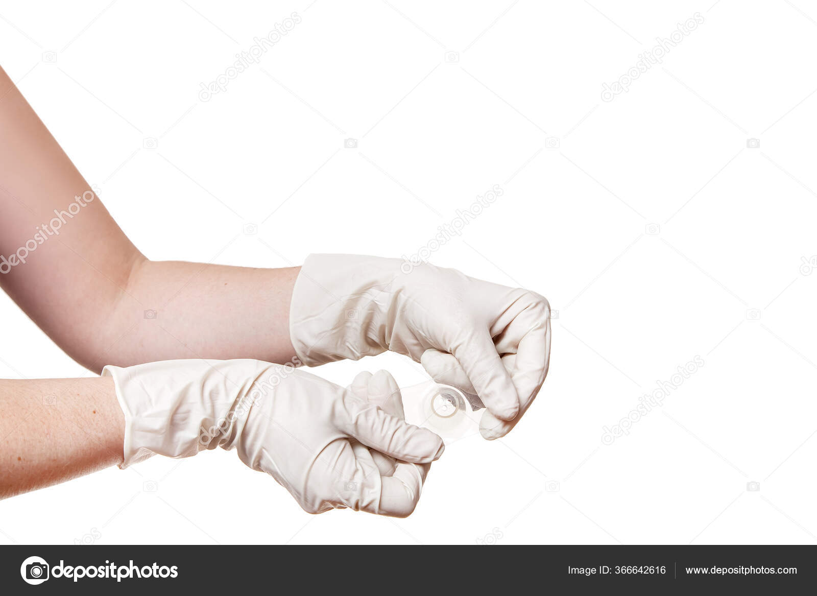 Hands Gloves Holds Contact Nipple Shield Nippleshield Breastfeeding ...