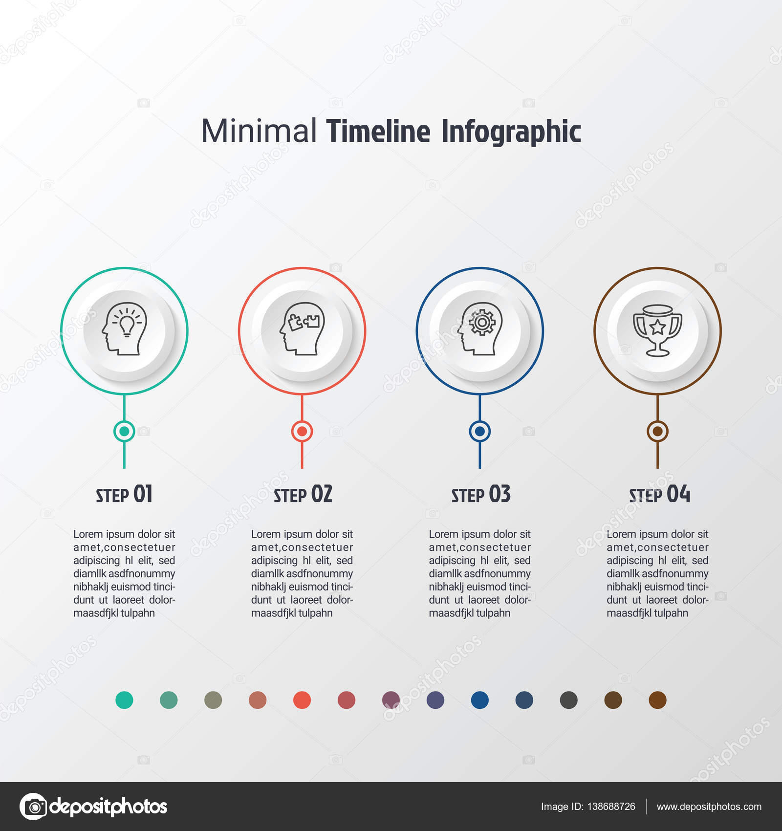 Minimal Infographic Template Vector