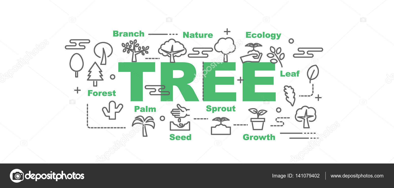 Tree vector banner Stock Vector Image by ©tulpahn #141079402