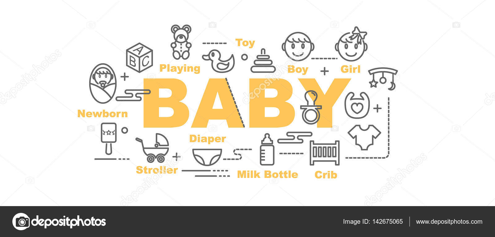 Baby vector banner Stock Vector Image by ©tulpahn #142675065