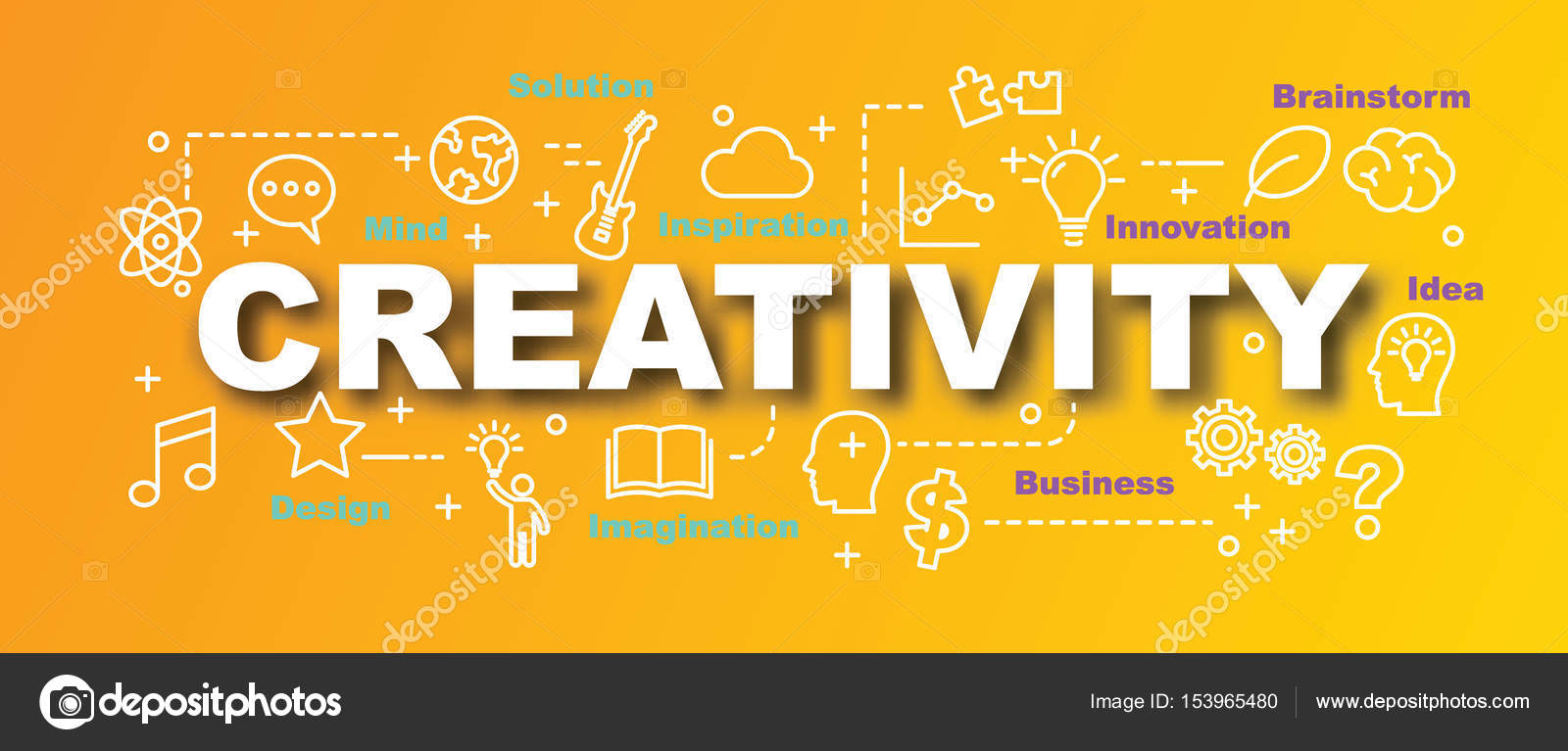 Creativity vector trendy banner Stock Vector Image by ©tulpahn #153965480