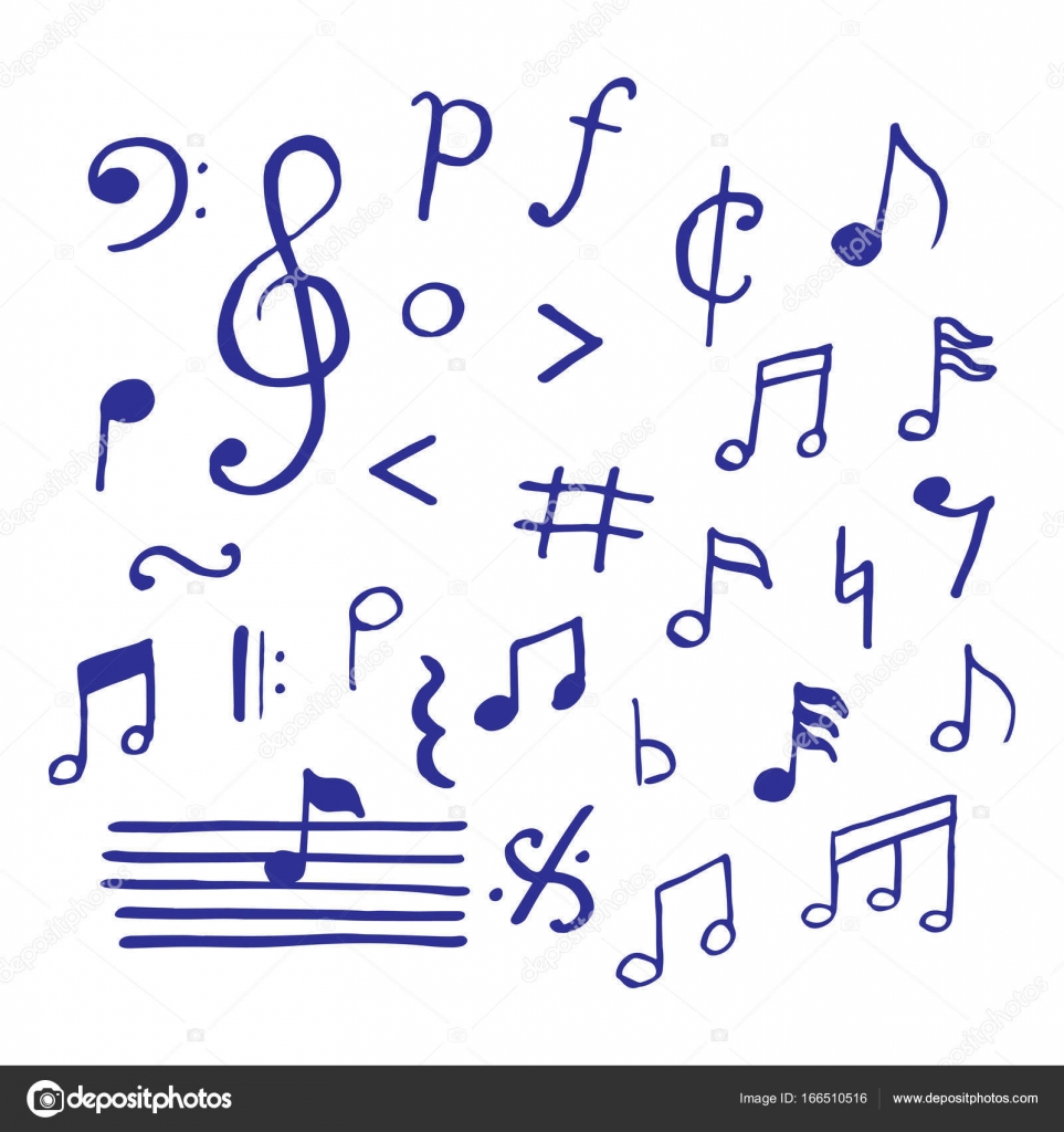 Music notes doodle Stock Vector by ©tulpahn 166510516