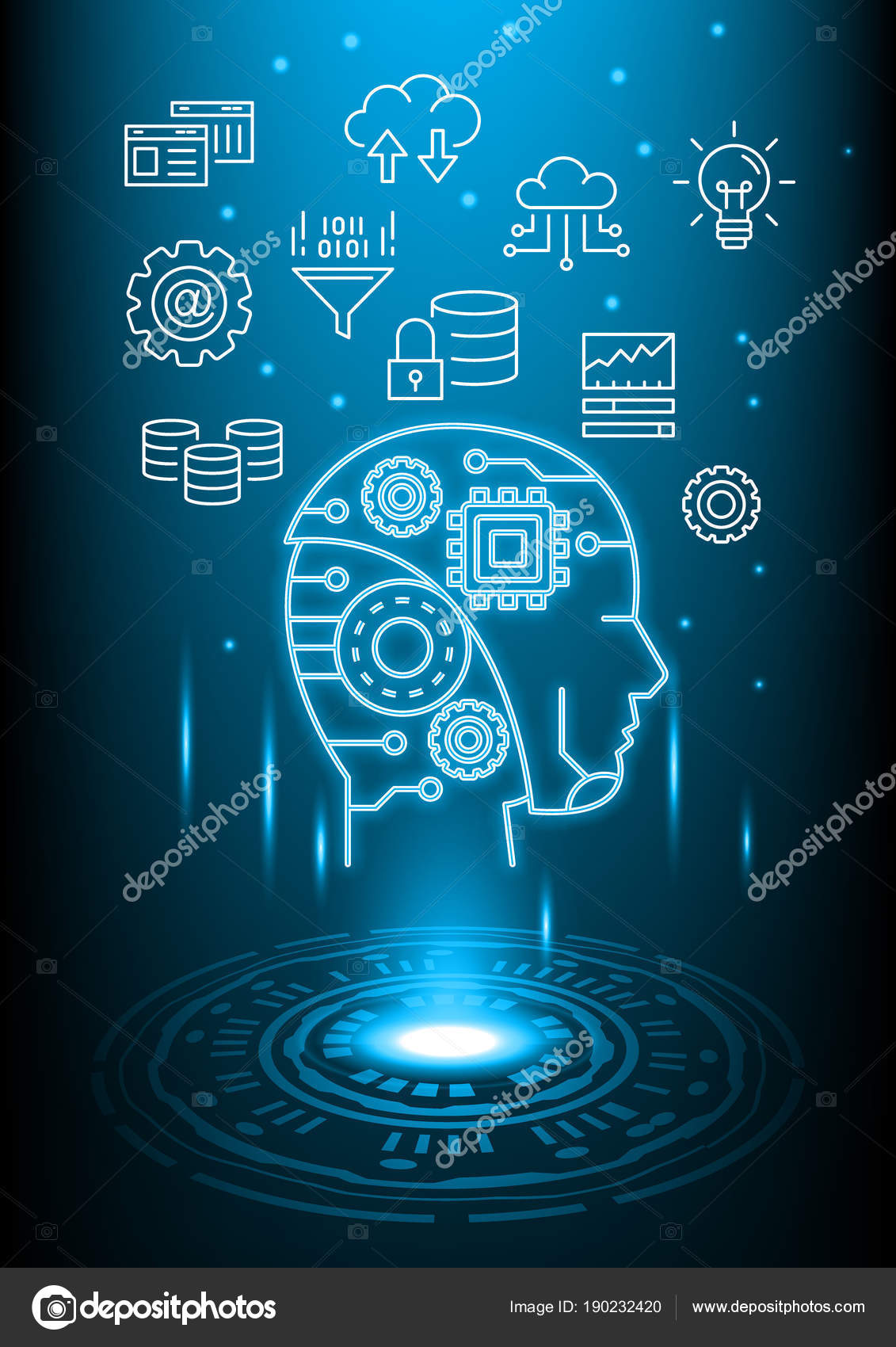 Aprendizaje profundo conectar Vector de stock por ©tulpahn 190232420