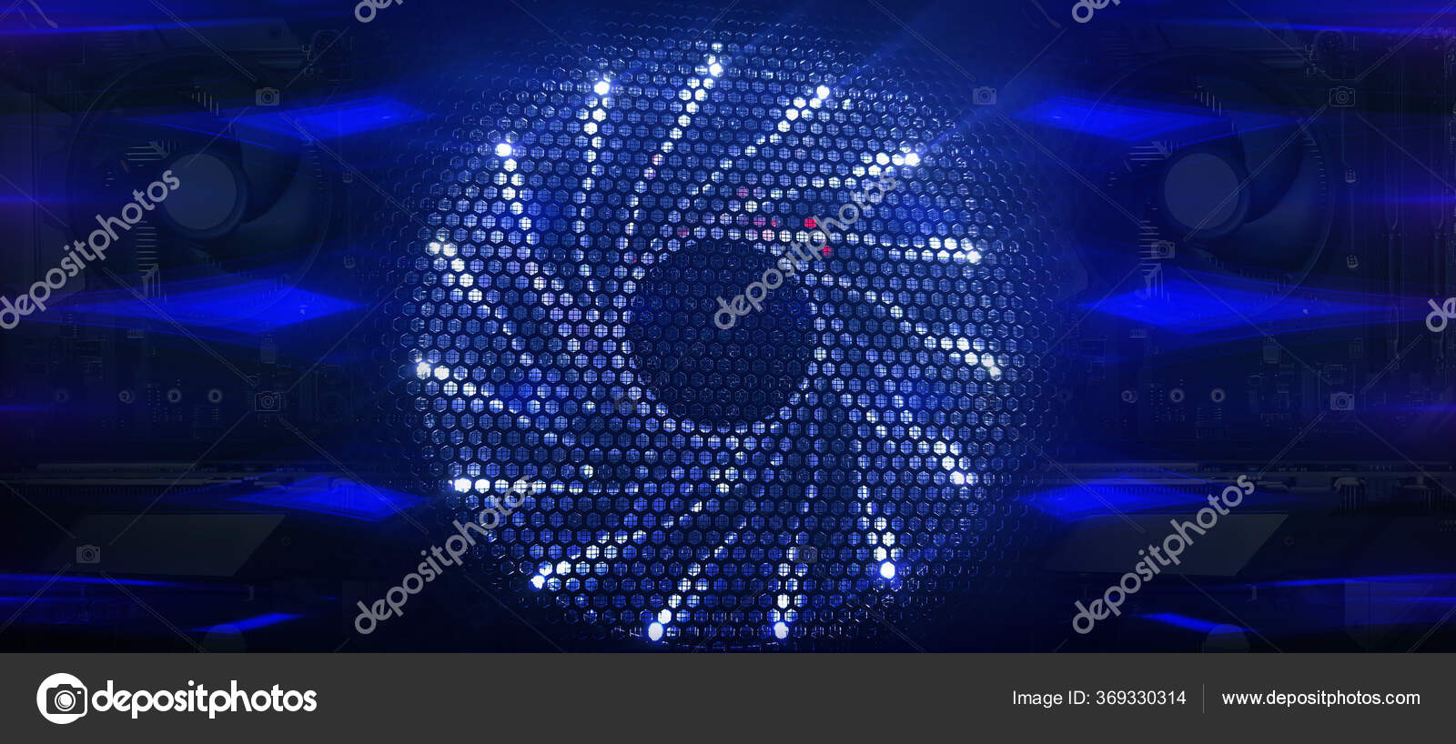 Blue Neon Background Computer Computer Techologies Modern Tech Abstract ...