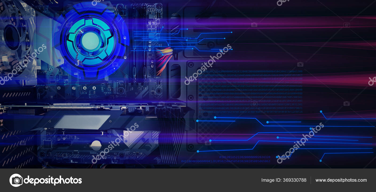 Blue Neon Background Computer Computer Techologies Modern Tech Abstract ...