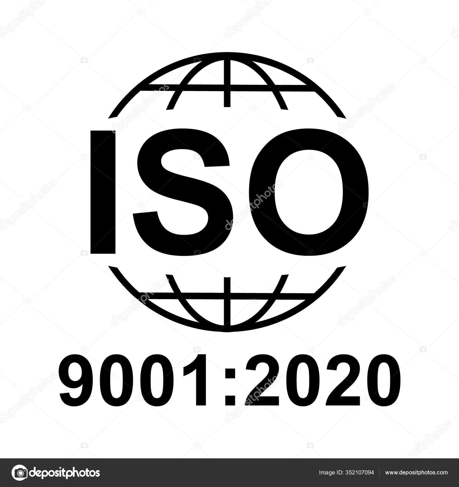 Iso 9001 2020 Icon Standard Quality Symbol Vector Button Isolated 스톡 벡터 ...
