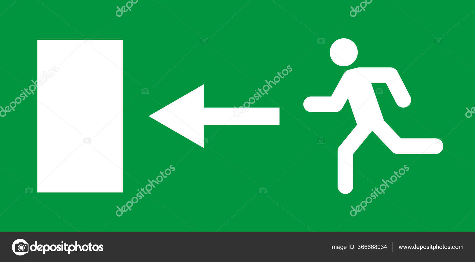 Running Man Exit Door Sign Vector Icon Safety Symbol Escape Stock ...