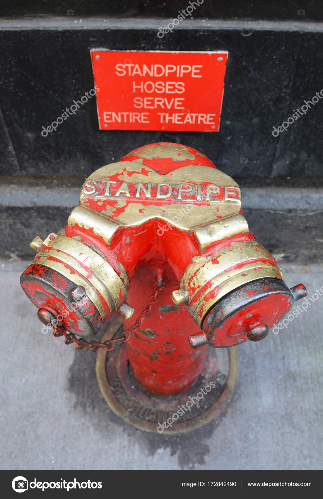 Red and gold siamese standpipe Stock Photo by ©sarahdoow 172842490