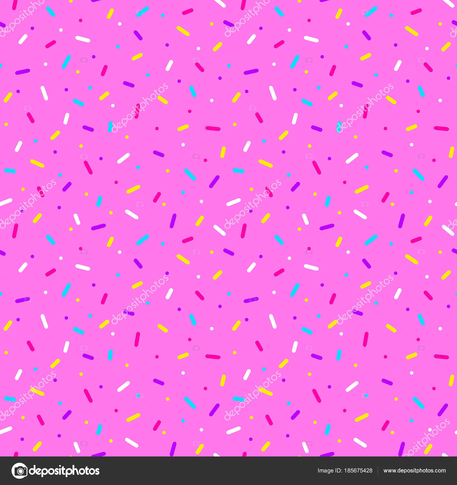 Patrón Sin Costuras Con Chispas Colores Donut Esmalte Fondo Vector de ...