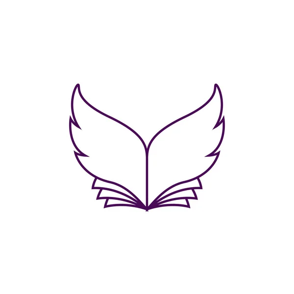 Angel wings black simple silhouette icon vector illustration for design ...