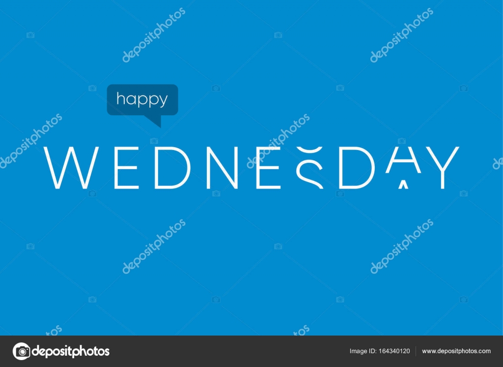 Image vectorielle Joyeux logo mercredi avec lettres majuscules en ...