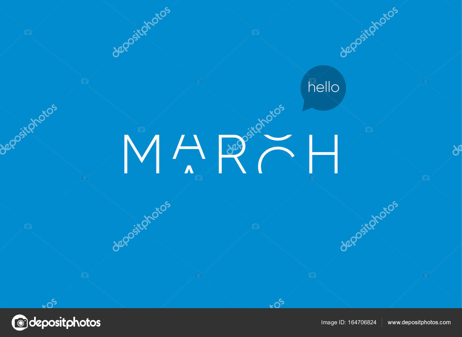 March logo with capitals letters in movement. Stock Vector Image by ...