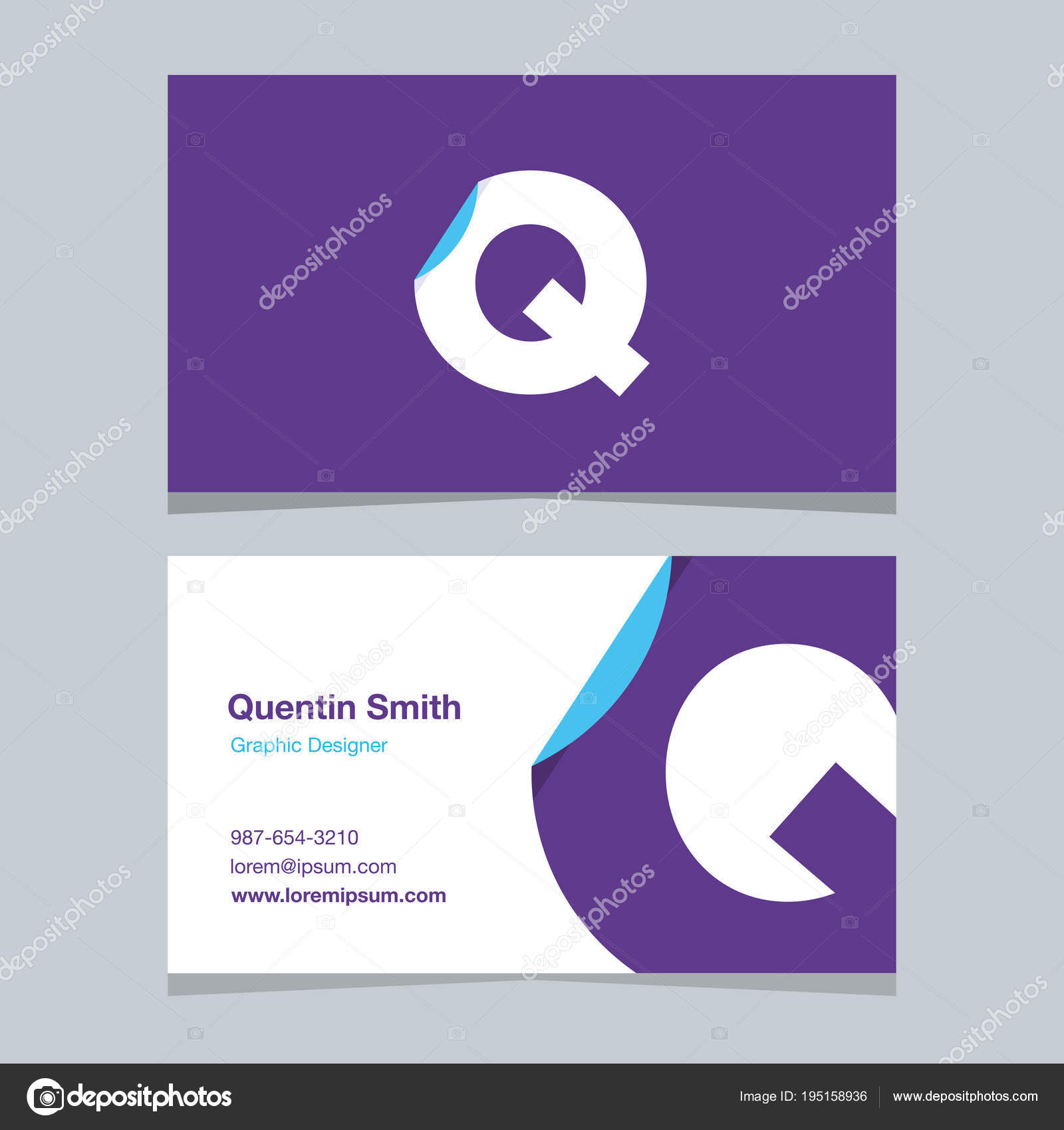 Letra Del Alfabeto Del Logotipo Con Plantilla Tarjeta Visita Elementos ...