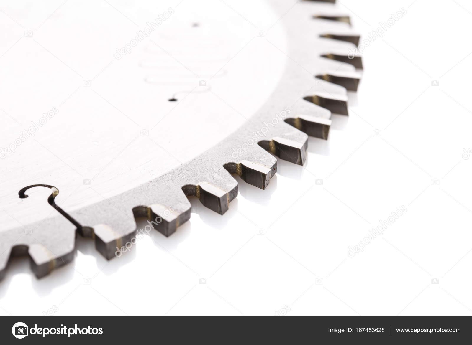 Circular saws with teeth close-up, on a white — Stock Photo © serkucher ...