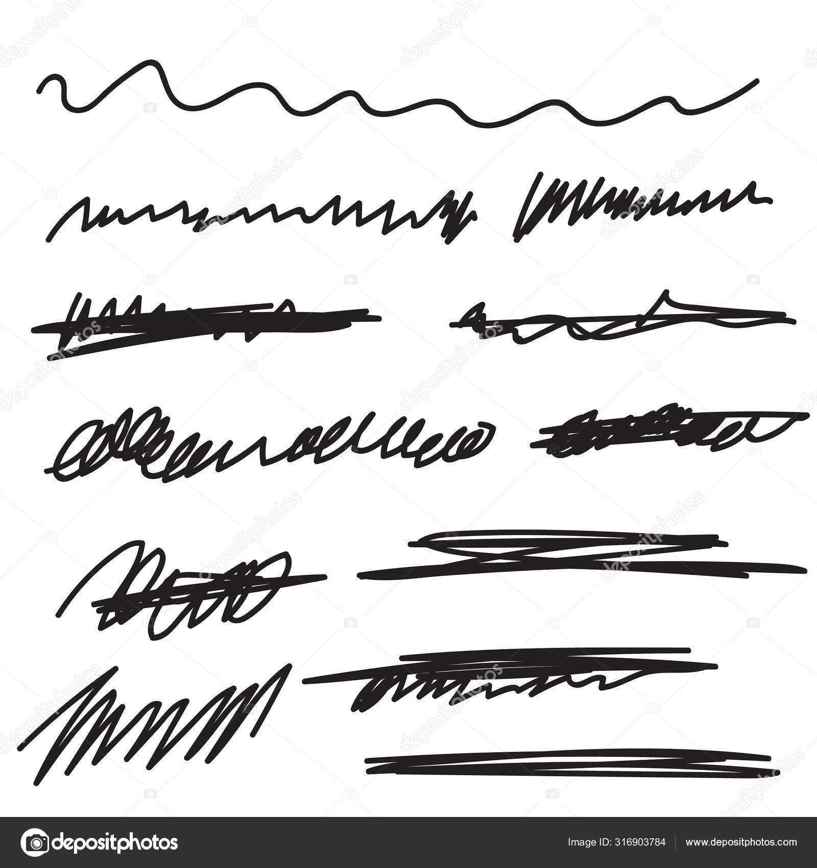 Conjunto de vectores subrayado . Vector de stock #316903784 de ©sumkinn