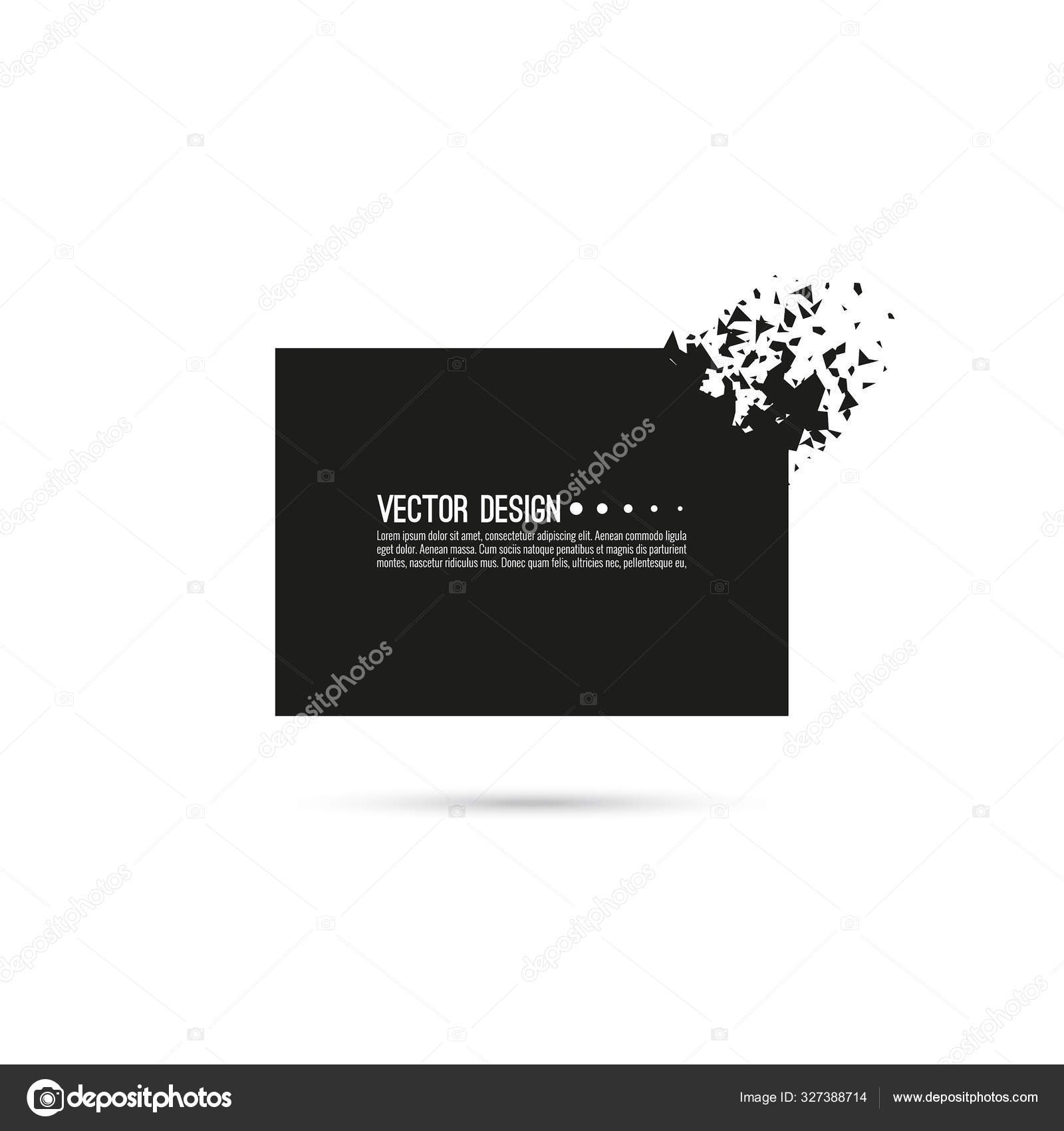 Explosive black rectangular banner. Stock Vector by ©sumkinn 327388714