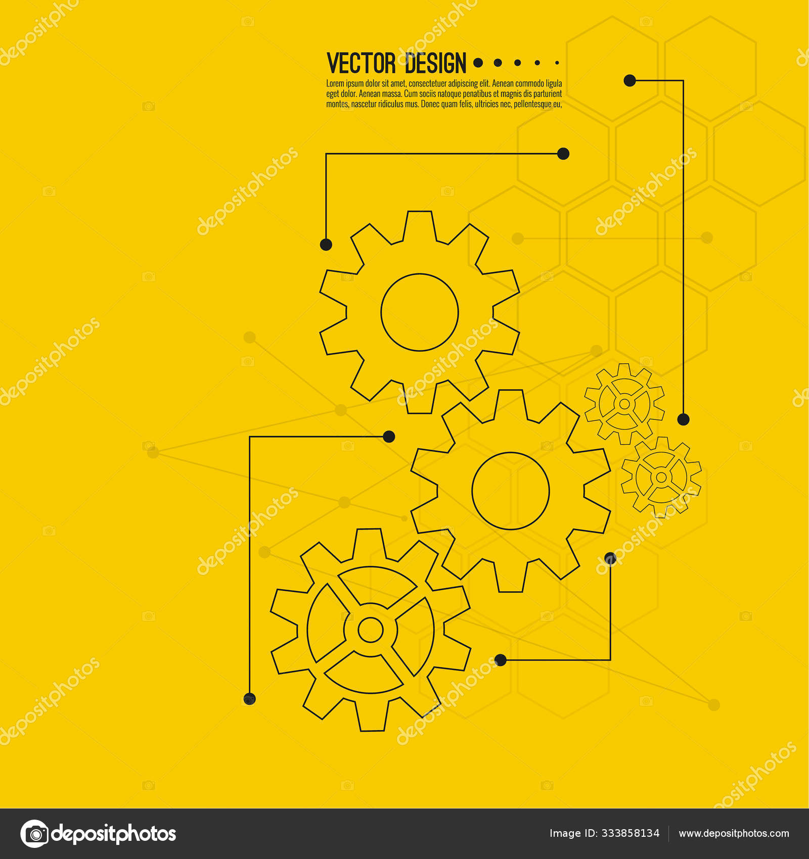 Mecanismo de rueda dentada y rueda dentada . Vector de Stock de ...