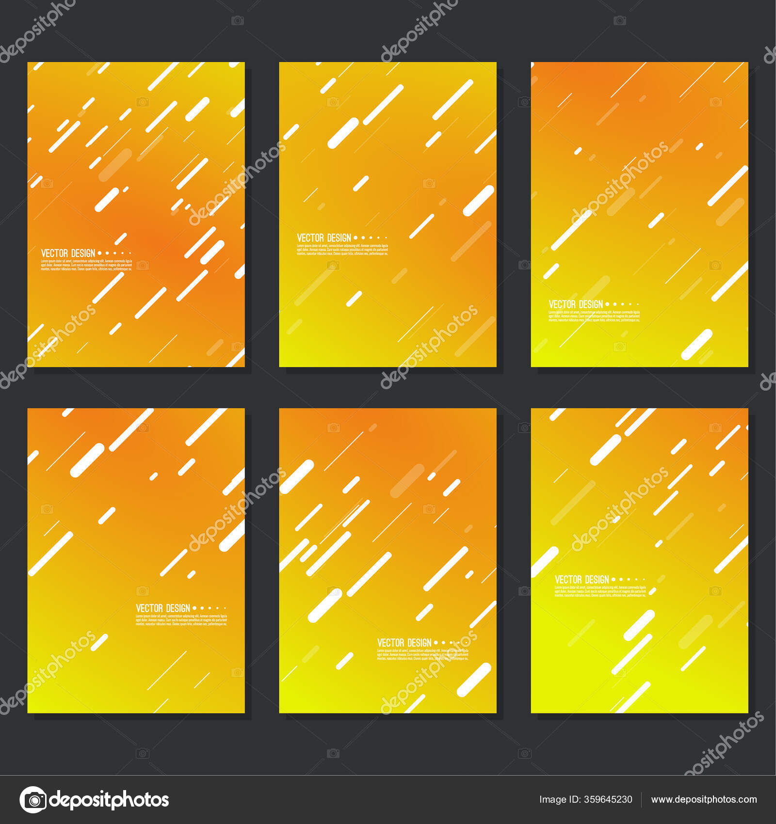 Set of vector abstract backgrounds. Stock Vector by ©sumkinn 359645230