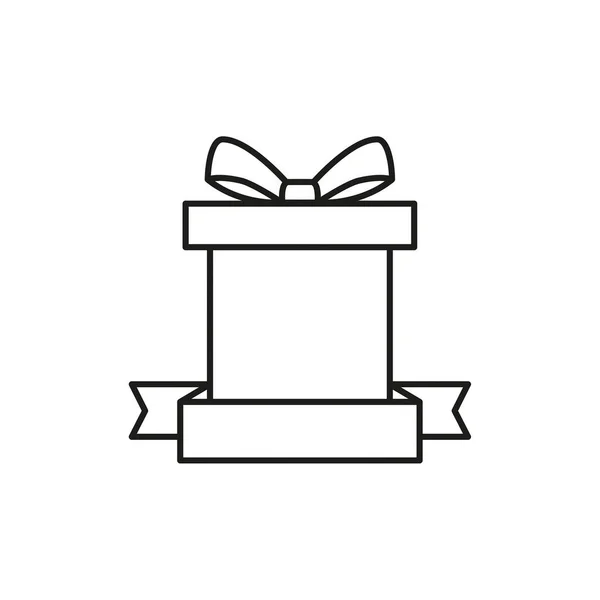 Gift box with ribbon Stock Vector Image by ©sumkinn #327820014