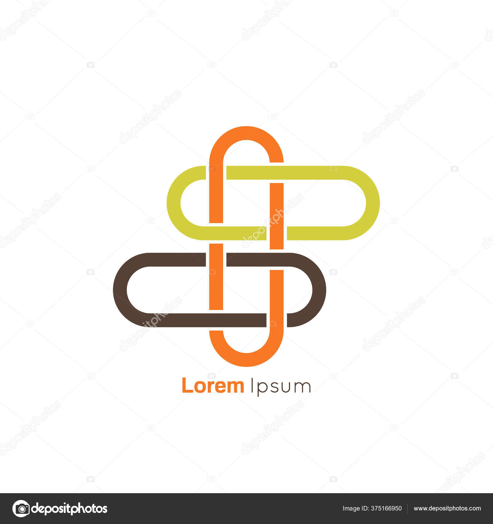 Triple chain union icon. Stock Vector Image by ©sumkinn #375166950