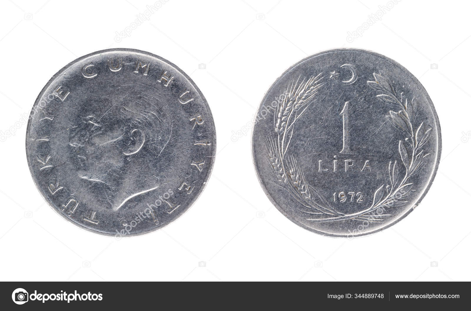 Turkish coin, the nominal value of 1 lira — Stock Editorial Photo ...