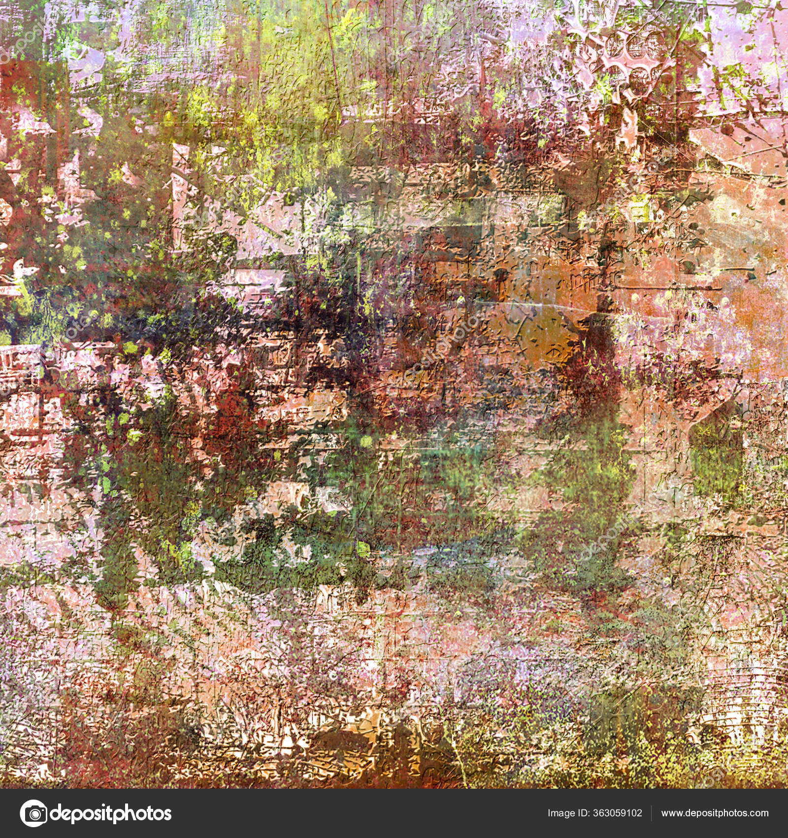 Beautiful Old Colorful Wallpaper Stock Illustration by ©altedart #363059102