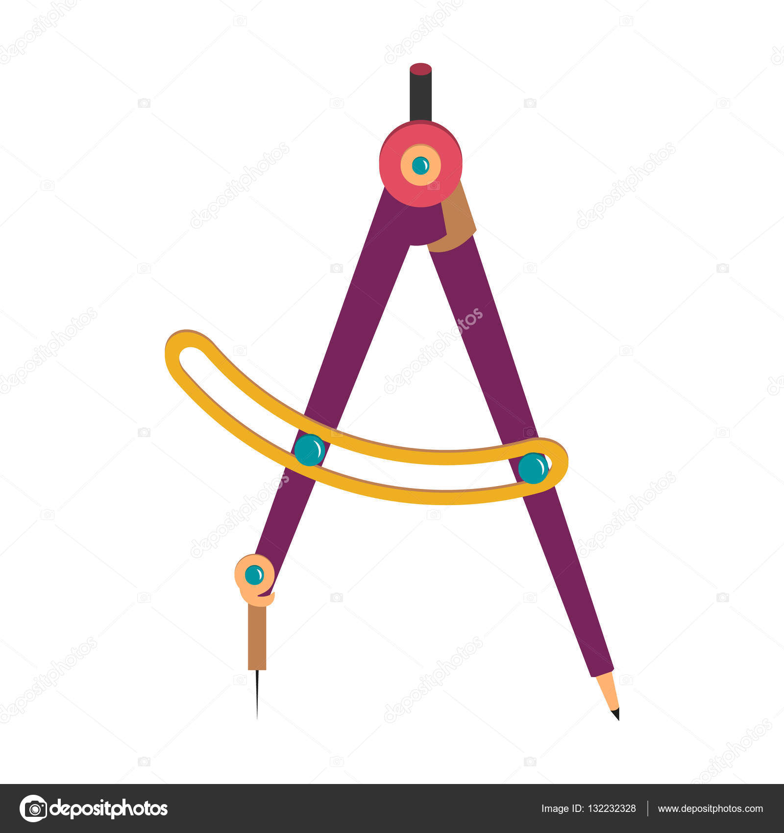 Imágenes: un compas | Vector de compás de dibujo — Vector de stock ...