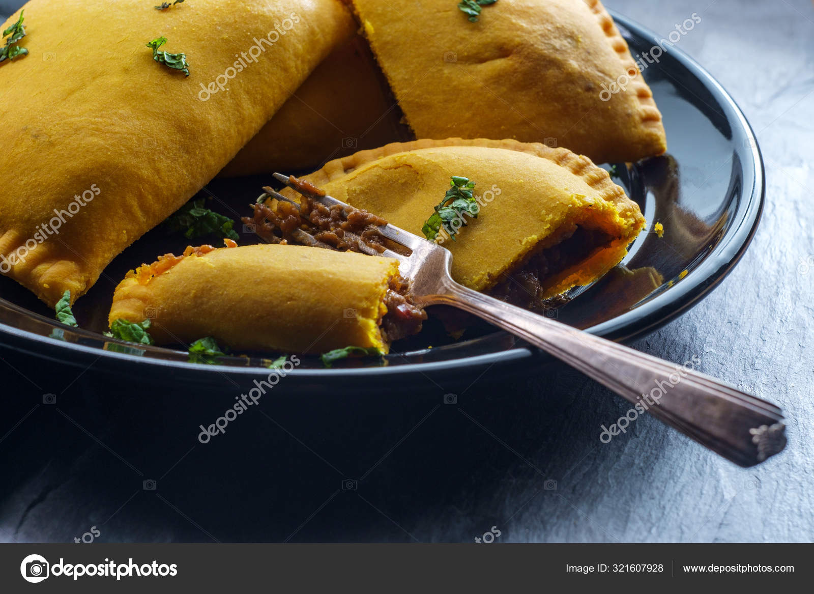 Jamaican Beef Turnover Stock Photo by ©ezumeimages 321607928