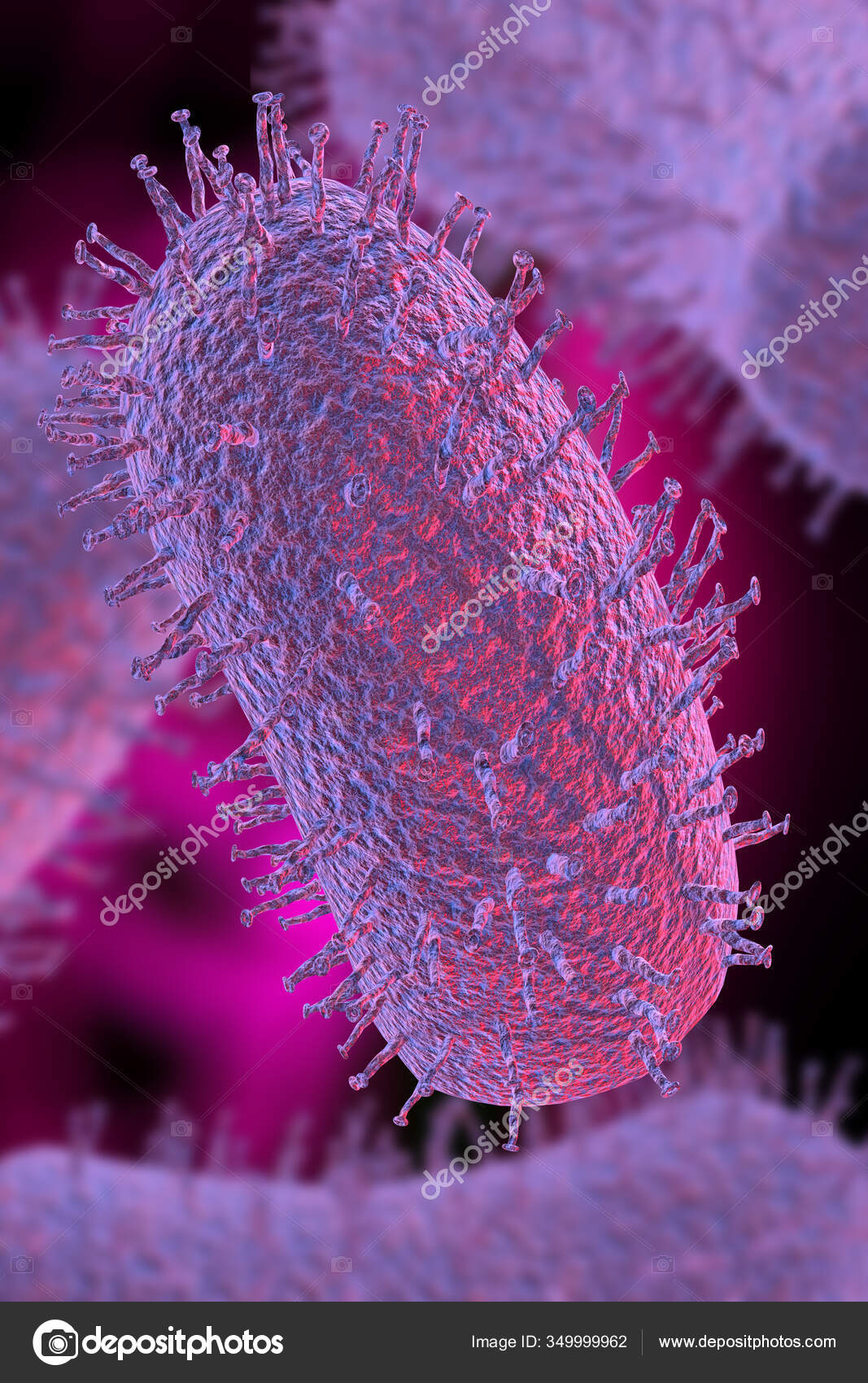 Rabies Virus Under Microscope