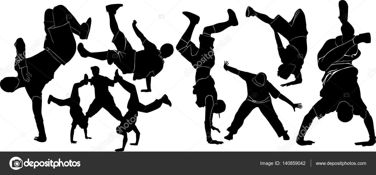 Breakdancing Silhouette