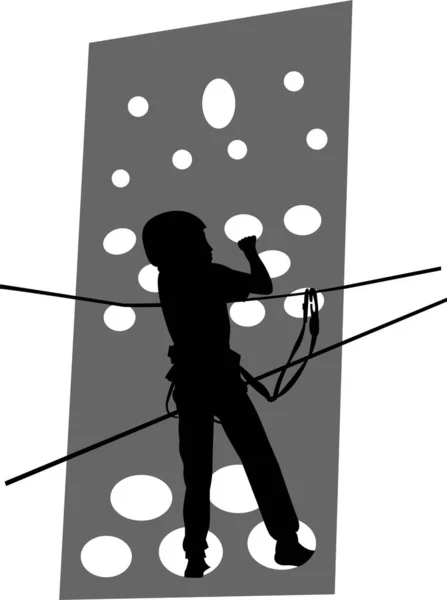 Adventure Silhouette People Rope Park Vector Illustration People ...
