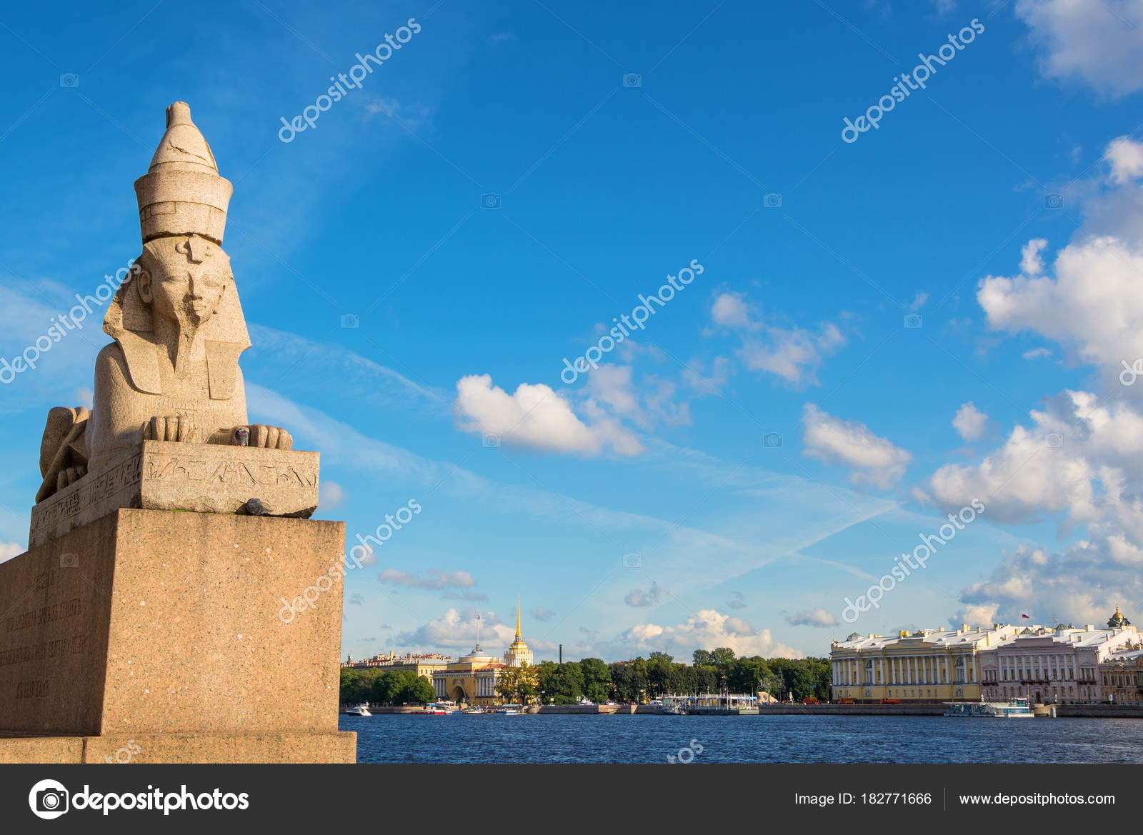 Ancient Egyptian Sphinx University Embankment Petersburg Stock Photo by ...