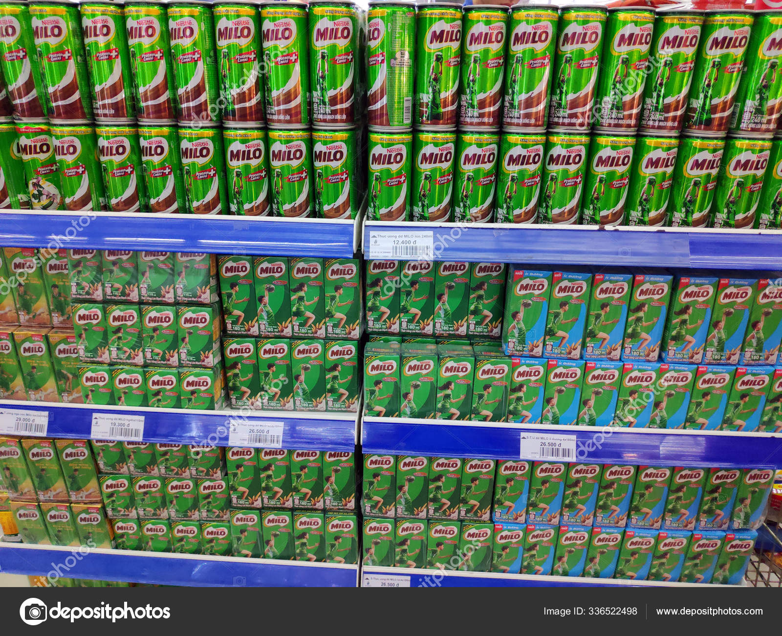 Saigon Vietnam May Milo Can Chocolate Malt Powder Mixed Hot — Stock ...
