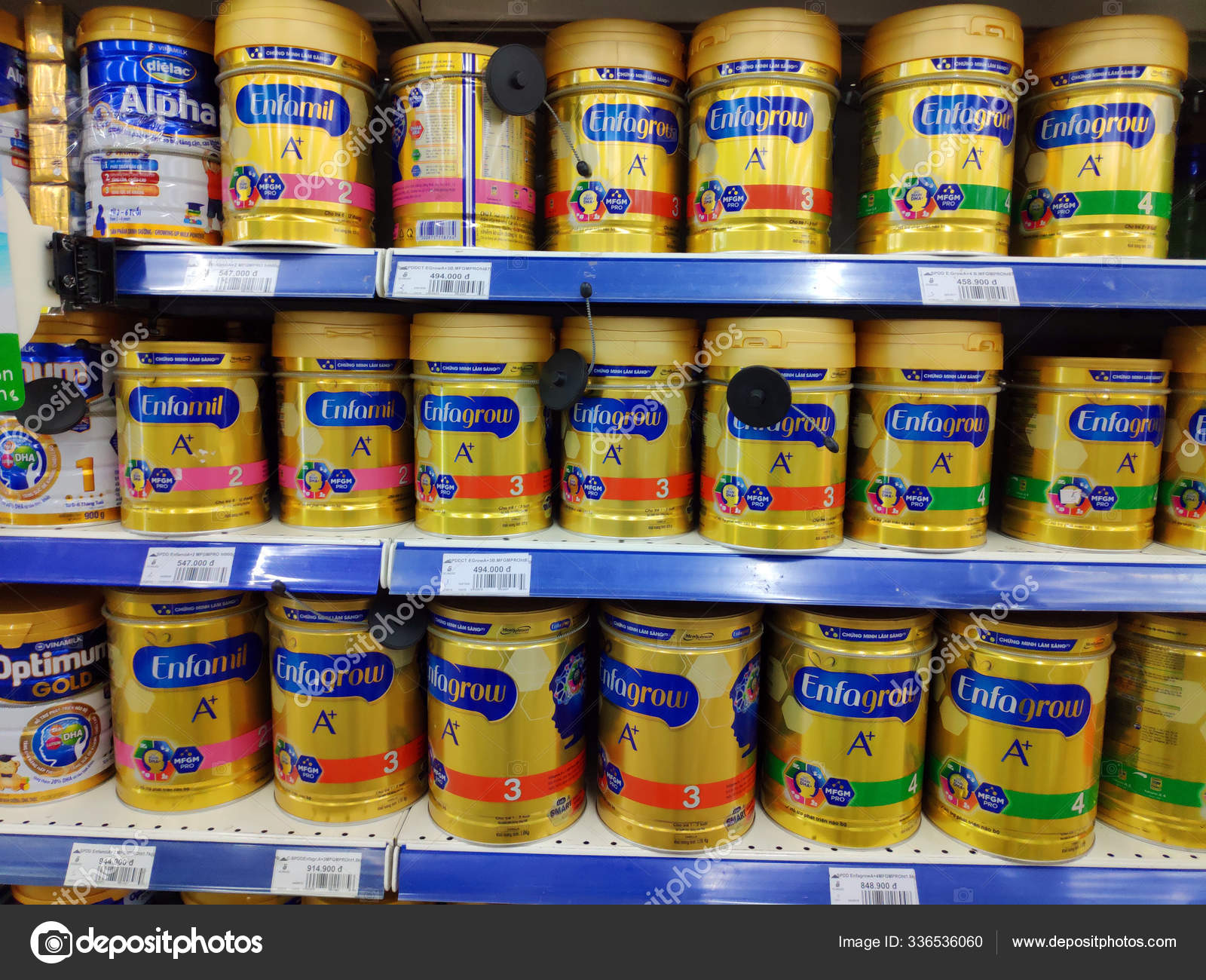 Optimum Gold Alpha Milk Powder Dha Kids Hmo Food Children – Stock ...