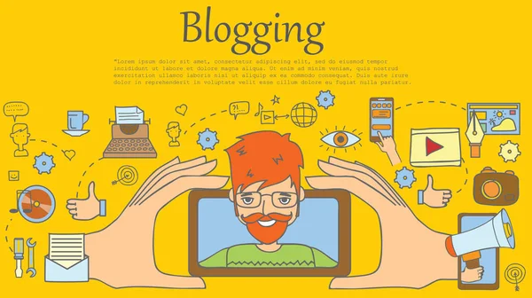 Concept blogging background Stock Vector by ©virinaflora 129766030