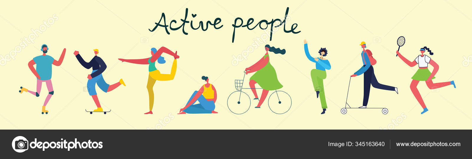 Active People Simply Vector Illustration Stock Vector by ©virinaflora ...