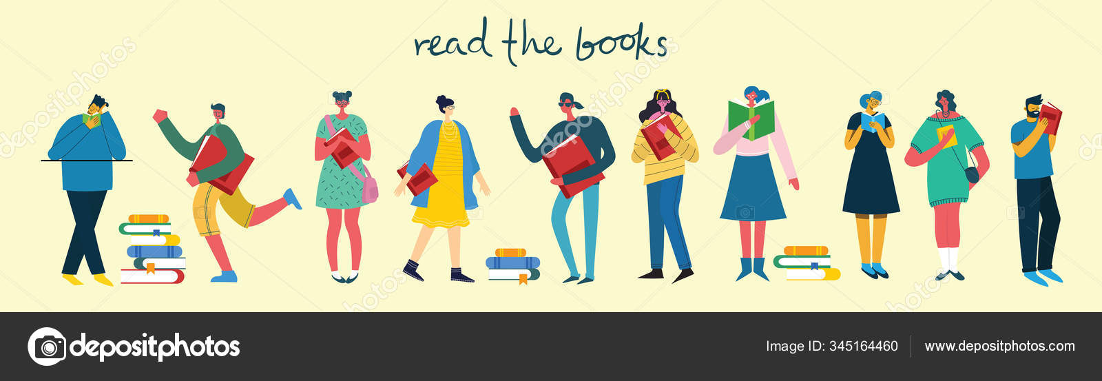 Set People Books Simply Vector Illustration Stock Vector by ...