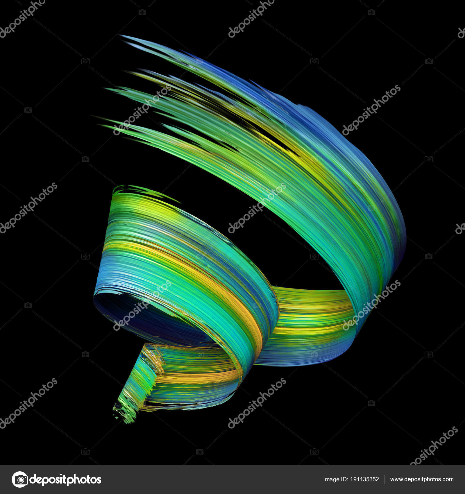 Green Paint Splatter 3d