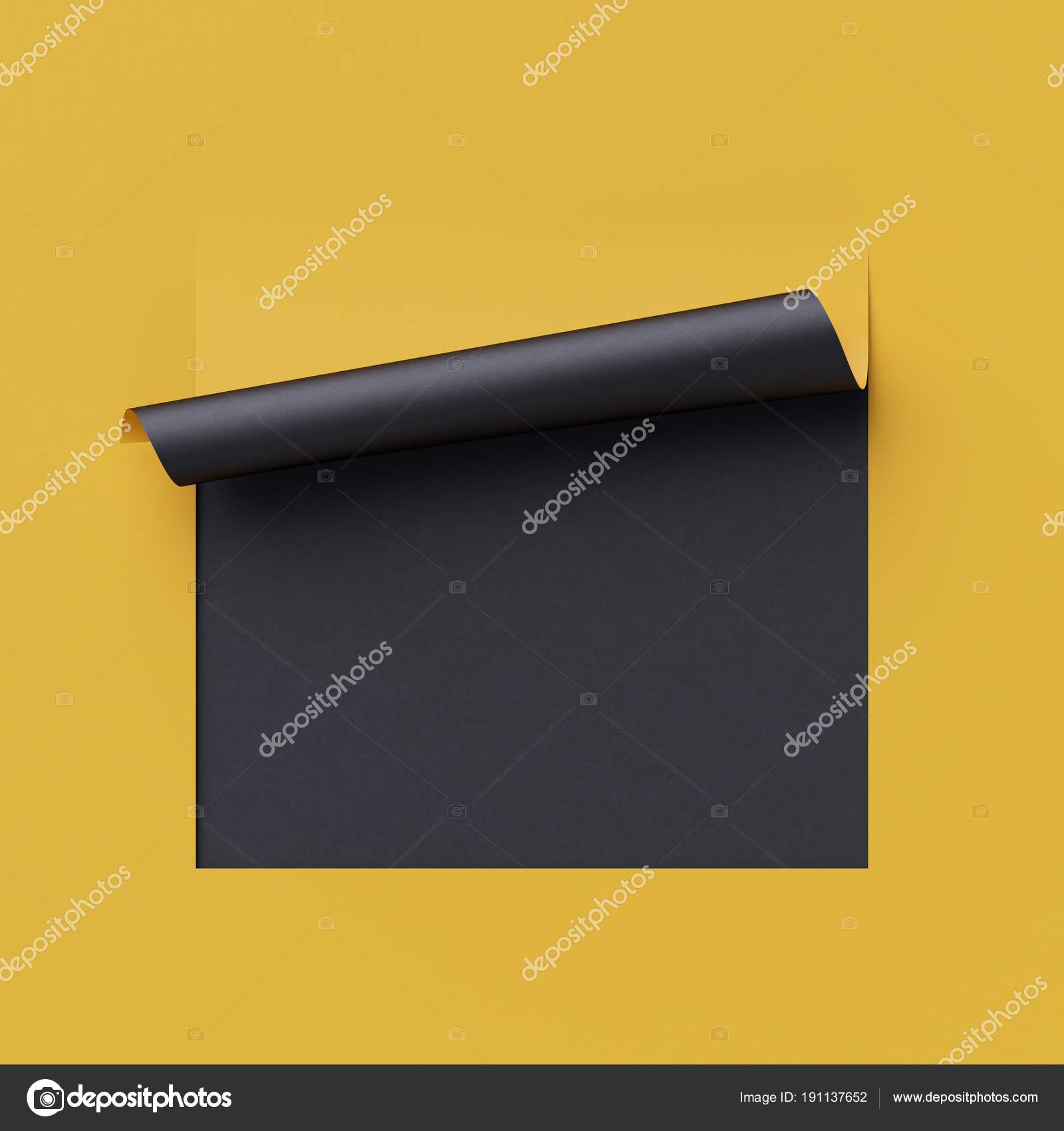 3d render curled corners of note paper. Sheet of paper with page curl ...